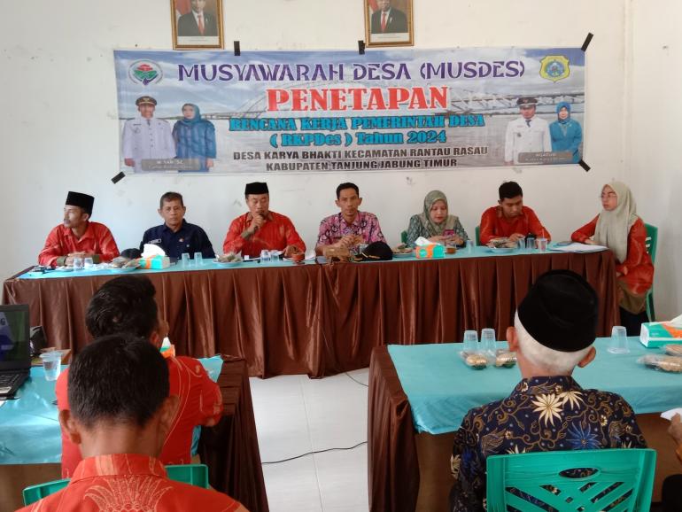 Musdes Penetapan RKPDes Tahun 2024 Karya Bhakti Berjalan Lancar ...